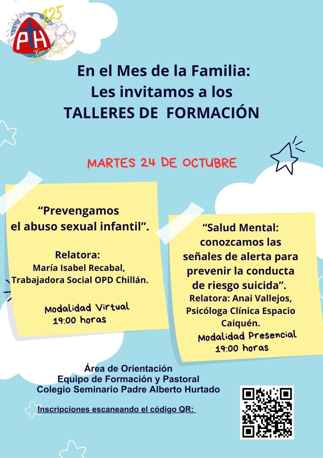 Talleres Formativos Para Padres y Apoderados – Colegio Seminario Padre Alberto Hurtado